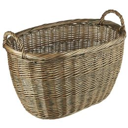 IB Laursen Ovaler Korb mit Henkeln 60 x 40 x 43 cm skandinavische Deko Online Shop