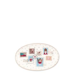 GreenGate Servierplatte Xmas Letter white 24 x 15 cm skandinavische Deko Online Shop