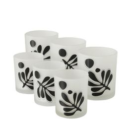 Boltze 2er Set Teelichtglas Matty Set: H8-10 x &Oslash;7-9 cm skandinavische Deko Online Shop