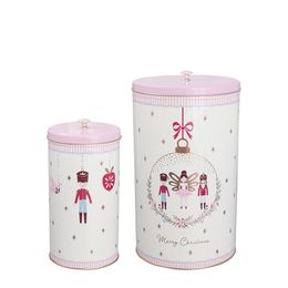 GreenGate Runde Dosen Cindarella 2er Set &Oslash; 14/10, H&ouml;he 23,5/18,5 cm skandinavische Deko Online Shop