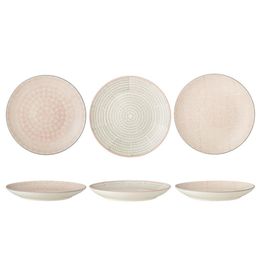 Bloomingville C&eacute;cile Teller, Rose, Steingut 3er-Set &Oslash; 25 cm, 3er-Set skandinavische Deko Online Shop