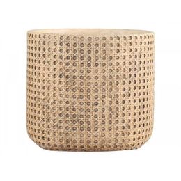 Chic Antique Blumentopf Corte mit franz&ouml;sischem Flechtmuster H 24 cm, &Oslash; 26 cm, antique natur skandinavische Deko Online Shop