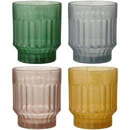 IB Laursen Trinkglas im 4er Set, verschiedene Farben H&ouml;he 9.5, &Oslash; 8 cm skandinavische Deko Online Shop