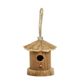 Chic Antique Holz Vogelhaus f&uuml;r den Garten H&ouml;he 17, &Oslash; 12 cm skandinavische Deko Online Shop