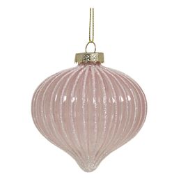 Chic Antique Weihnachtskugel Rosa Tropfenform D8 cm, rosa skandinavische Deko Online Shop