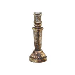 Chic Antique Kerzenst&auml;nder Glas antique Kupfer H23/D8,5 cm antique kupfer skandinavische Deko Online Shop