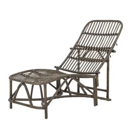 Bloomingville Rattan Liegestuhl Dione 185 x 68 x 100 cm skandinavische Deko Online Shop