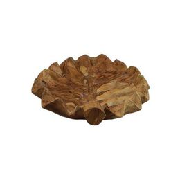 HSM Collection Obstschale Leaf Teakholz 26x43x7 cm skandinavische Deko Online Shop