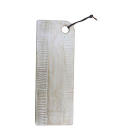 Chic Antique Laon Tapasbrett aus Mangoholz mit F&uuml;&szlig;en 50 x 18 cm, wei&szlig; skandinavische Deko Online Shop