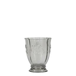 Chic Antique Trinkglas Saint-&Eacute;milion mit Muster H10.5, &Oslash;8.5 cm French grey skandinavische Deko Online Shop