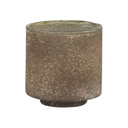Chic Antique Glas Teelichthalter H8/&Oslash;9 cm, antik latte skandinavische Deko Online Shop