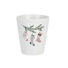 Krasilnikoff Happy Mug Christmas Stockings 10 cm, &Oslash; 8,8 cm, 330 ml skandinavische Deko Online Shop