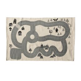 Bloomingville Spiel Teppich Dennis aus Baumwolle 150 x 100 cm, grau skandinavische Deko Online Shop