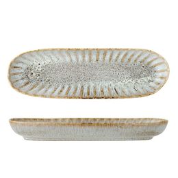 Bloomingville Fleur Servierplatte, Natur, Steingut 37,5 x 4 x 12 cm skandinavische Deko Online Shop