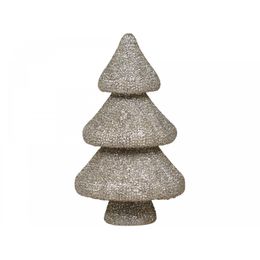 Chic Antique Dekofigur Weihnachtsbaum mit Glitzer H9,5/&Oslash;5 cm, champagner skandinavische Deko Online Shop