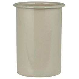 IB Laursen Zahnputzbecher Emaille 12 cm, &Oslash; 8 cm, sandfarbig skandinavische Deko Online Shop