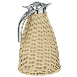 IB Laursen Thermoskanne mit Polyrattangeflecht H&ouml;he 27 cm, &Oslash; 16,5 cm, hellrosa skandinavische Deko Online Shop
