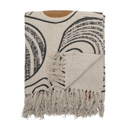 Bloomingville Decke, &Uuml;berwurf Giano recycelte Baumwolle 160 x 130cm skandinavische Deko Online Shop