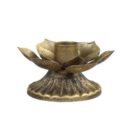 Chic Antique Kerzenhalter Seerose aus Eisen H6,5/D11,5 cm, antik messing skandinavische Deko Online Shop