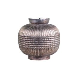 Chic Antique Vase aus Glas mit Muster H18/D19 cm, mokka skandinavische Deko Online Shop