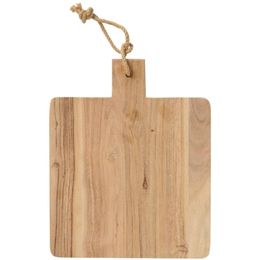 IB Laursen Schneidebrett mit Juteseil viereckig mit Griff Akazienholz 31 x 25 x 1 cm skandinavische Deko Online Shop