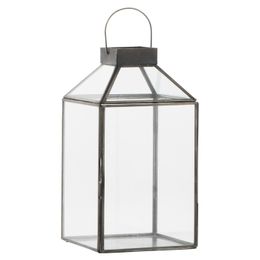 IB Laursen Laterne Norr schr&auml;g Glastop 16 x 16 x 30,5 cm, schwarz skandinavische Deko Online Shop