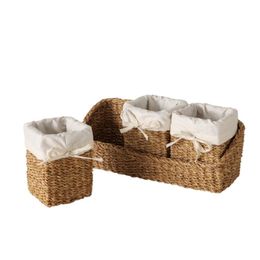 Boltze Kleines K&ouml;rbe Set Sophy aus Seegras, 4 tlg. 38 x 13 x 17 cm skandinavische Deko Online Shop
