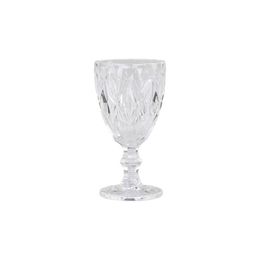 Chic Antique Weinglas mit Diamantenmuster H17/D9,5 cm, klar skandinavische Deko Online Shop