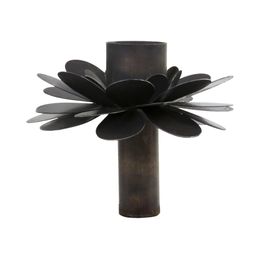 Chic Antique Kerzenhalter Flaschenaufsatz mit Blumen H7/D8 cm, messing skandinavische Deko Online Shop