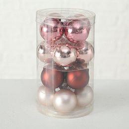 Boltze Weihnachtskugeln &Oslash; 4 cm, 16 tlg &Oslash; 4 cm, Rose-Mix skandinavische Deko Online Shop