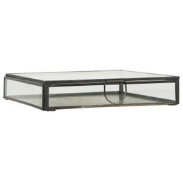 IB Laursen L&auml;ngliche Glasbox mit Deckel Solitaire 18 x 18 x 4,5 cm, schwarz skandinavische Deko Online Shop