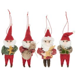 IB Laursen Wichtelm&auml;nnchen 4er-Set Aufh&auml;nger aus Filz 6 x 5 x 16 cm skandinavische Deko Online Shop