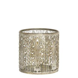 Chic Antique Vire Windlicht mit Muster H&ouml;he 13, &empty; 12,5 cm skandinavische Deko Online Shop