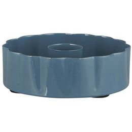 IB Laursen Kerzenhalter f&uuml;r Stabkerze gewellte Kante H&ouml;he 2.6, &Oslash; 8.3 cm, cornflower skandinavische Deko Online Shop