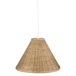 IB Laursen H&auml;ngelampe Bambus Geflecht schr&auml;g H&ouml;he 23, &Oslash; 30 cm skandinavische Deko Online Shop