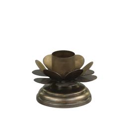 Chic Antique Kleiner Kerzenst&auml;nder Blume aus Eisen H4,5/D6 cm, messing skandinavische Deko Online Shop