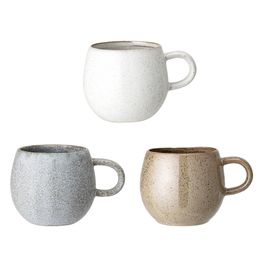 Bloomingville 3er Set Becher Addison H10 x &Oslash;10,5 cm, 500 ml, diverse skandinavische Deko Online Shop