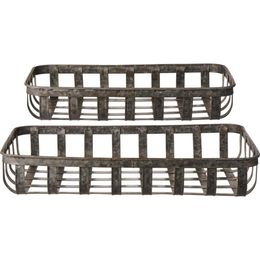 IB Laursen Urban Garden Metall-Korbset (2er Set 38x56 / 30x46 cm skandinavische Deko Online Shop