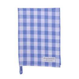 Krasilnikoff Geschirrhandtuch gro&szlig; kariert aus Baumwolle 50x70 cm, dusty blue skandinavische Deko Online Shop