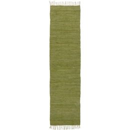 IB Laursen Stilvoller Bodenl&auml;ufer aus Baumwolle 250x60 cm, gr&uuml;n skandinavische Deko Online Shop