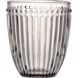 GreenGate Wasserglas Alice 9,5 cm, &Oslash; 8,5 cm, grau skandinavische Deko Online Shop