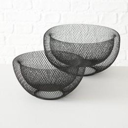 Boltze Schale Seoul 2er Set &Oslash; 24-28 cm, schwarz skandinavische Deko Online Shop
