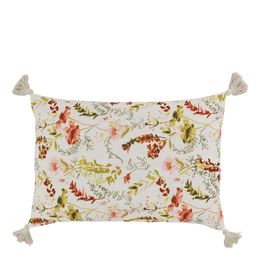 Chic Antique Aix Kissebezug mit Wildblumen und Quasten 60 x 40 cm, creme, pink skandinavische Deko Online Shop