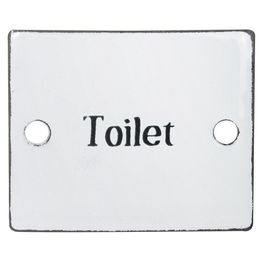 IB Laursen Schild aus Emaille Toilet L6 x B5cm, weiss skandinavische Deko Online Shop