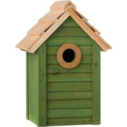 IB Laursen Vogelhaus aus Holz mit Reinigungsklappe 12 x 18 x 26 cm, gr&uuml;n skandinavische Deko Online Shop