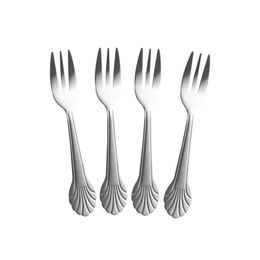 Rice Kuchengabel Rostfreier Stahl 4er 14 cm, silber skandinavische Deko Online Shop
