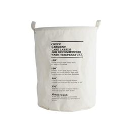 house doctor W&auml;schekorb Wash instructions Wei&szlig;, &empty; 40 cm, H&ouml;he 50 cm skandinavische Deko Online Shop