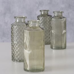 Boltze Glasvase Panja 4-teilig 14 cm, &Oslash; 6 cm, gr&uuml;n skandinavische Deko Online Shop