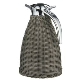 IB Laursen Thermoskanne mit Polyrattangeflecht H&ouml;he 27 cm, &Oslash; 16,5 cm, grau skandinavische Deko Online Shop