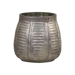 Chic Antique Antiker Teelichthalter mit Rillen H9/D10 cm, antik bronze skandinavische Deko Online Shop